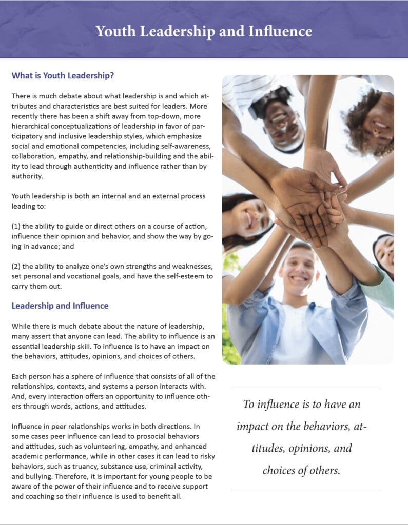 Youth Leadership Handouts | Urban Alliance
